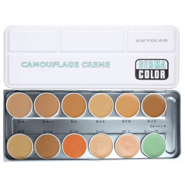 Derma Color Camouflage Creme Palette 12 color – (Delhi 4) – Faith ...