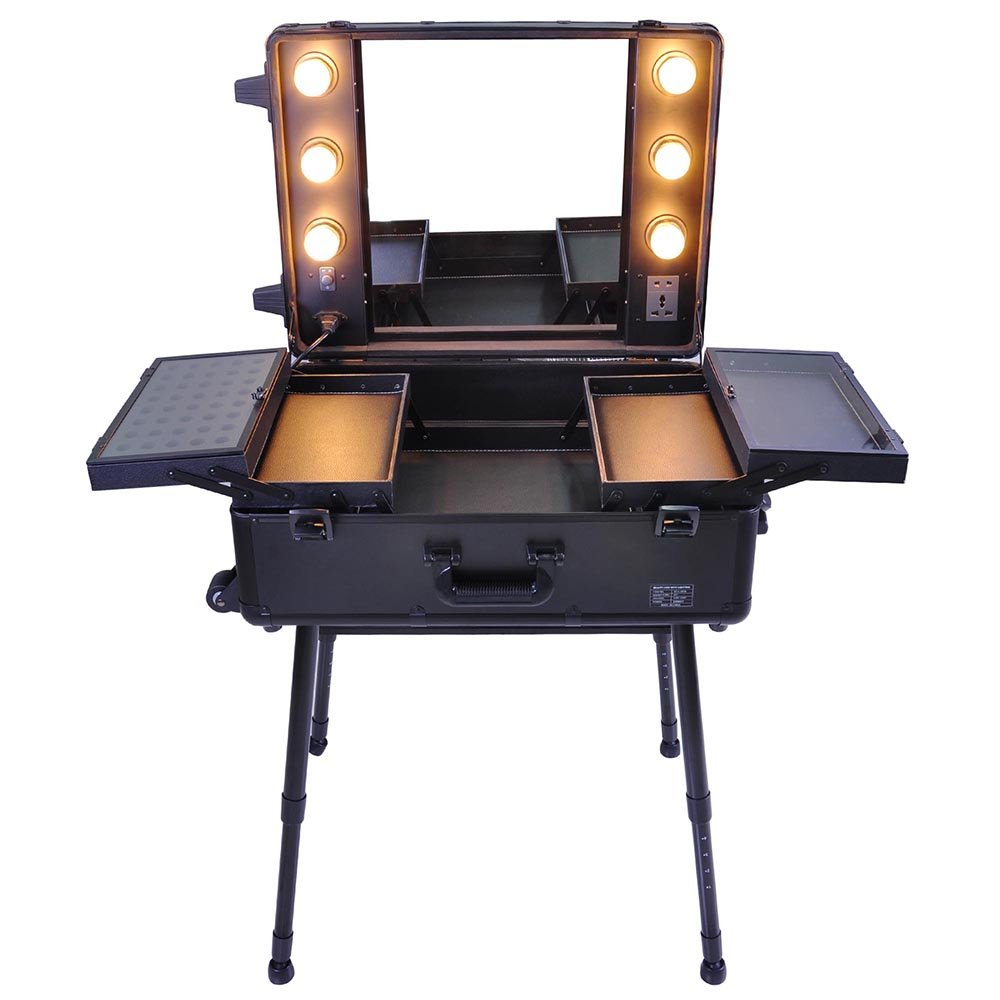 Hector Makeup Trolley Case with Mirror Light – Faith Parlour House