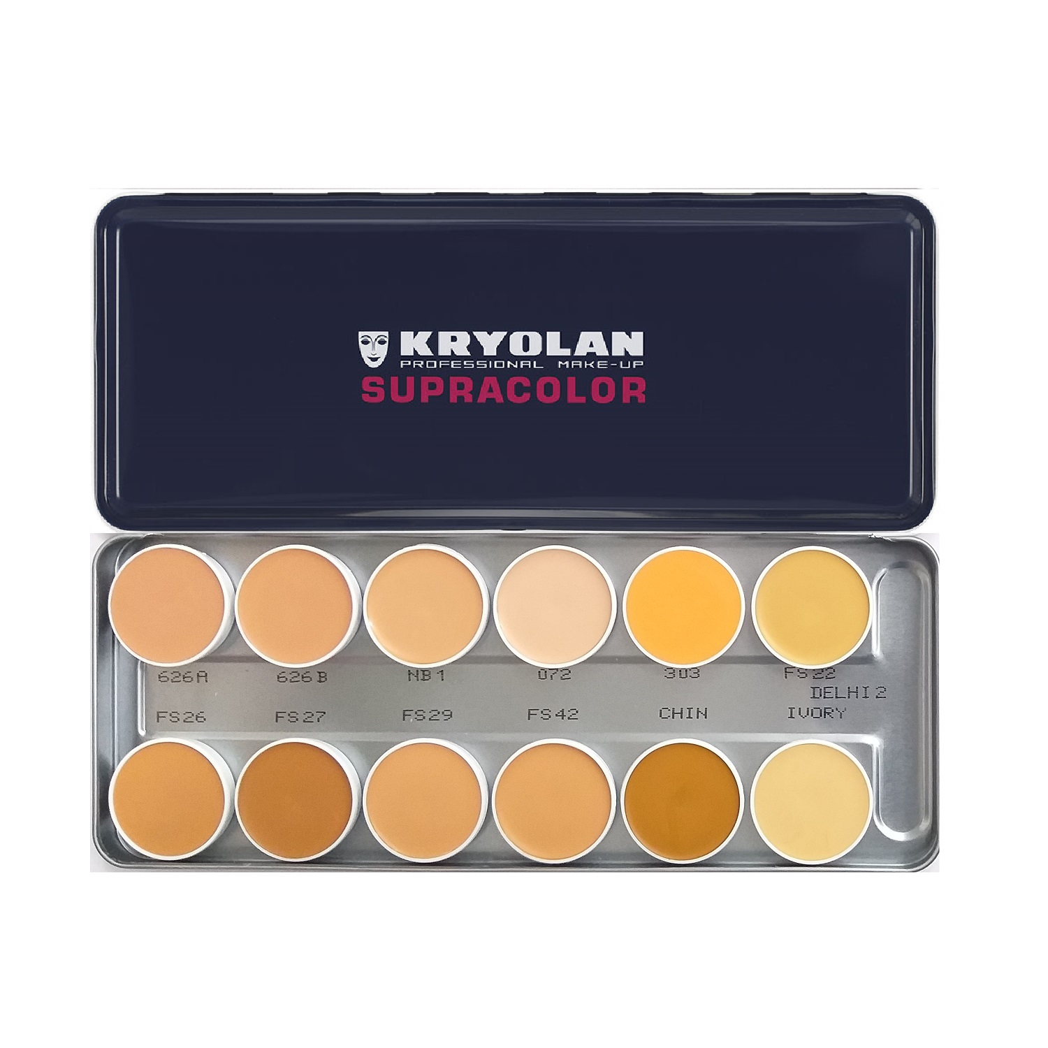 Kryolan Supracolor Palette 12 Colors – (Delhi 2) – Faith Parlour House