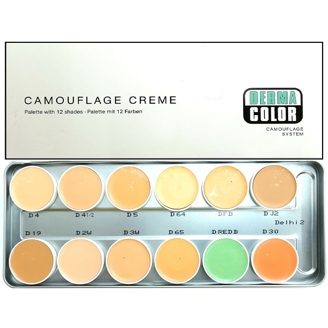 Derma Color Camouflage Cream Palette 12 color – Delhi 2 – Faith Parlour ...
